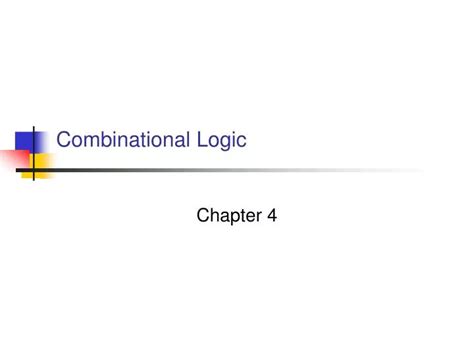 PPT Combinational Logic PowerPoint Presentation Free Download ID 883368