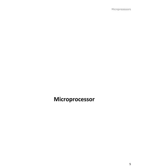 Microprocessor Microprocessor Microprocessor Is A Controlling Unit Of A Micro Computer