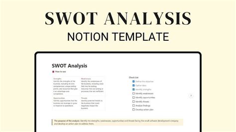Notion Swot Analysis Template