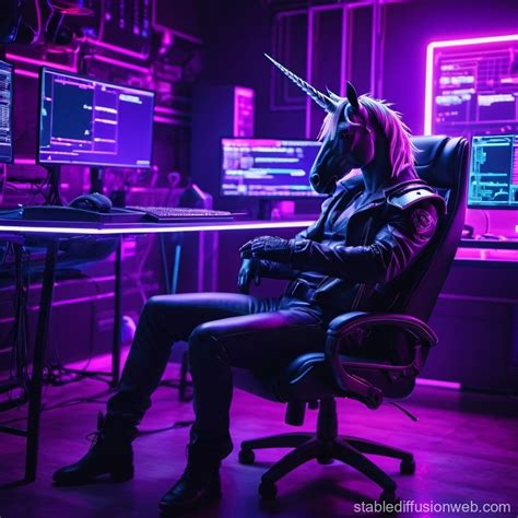 Unicorn Programmer Chairside Hacking Stable Diffusion Online