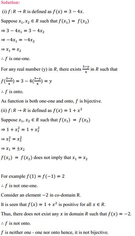 Ncert Solutions For Class 12 Maths Chapter 1 Relations And Functions Ex