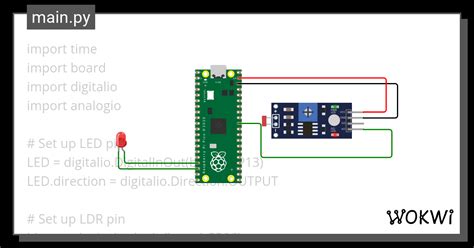 Smart Light LDR Circuit Python Wokwi ESP32 STM32 Arduino Simulator