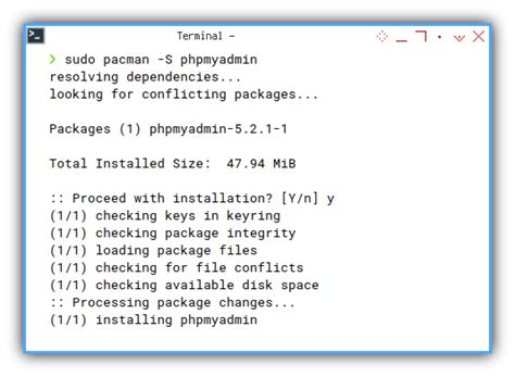 lamp phpmyadmin