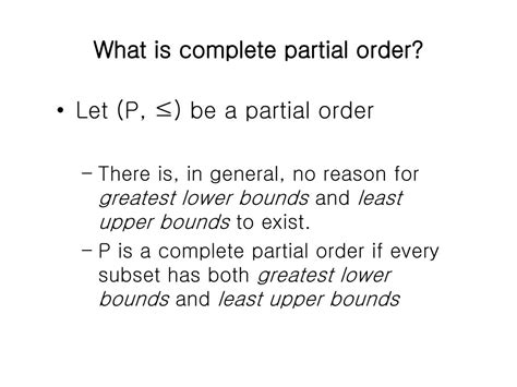 Ppt Knaster Tarski Fixed Point Theorem For Complete Partial Order