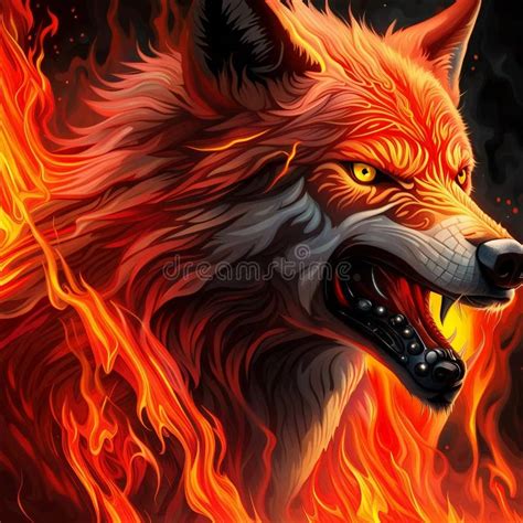 Wolf Flaming Stock Illustrations 101 Wolf Flaming Stock Illustrations