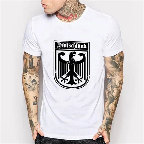 Deutschland German Flag Crest Germany Eagle T Shirt Mens New Fashion