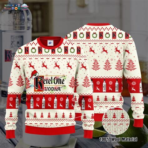 Hot Ketel One Santa Hat Ugly Christmas Sweater