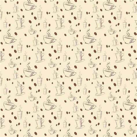 Premium Vector Coffee Cup Pattern Background