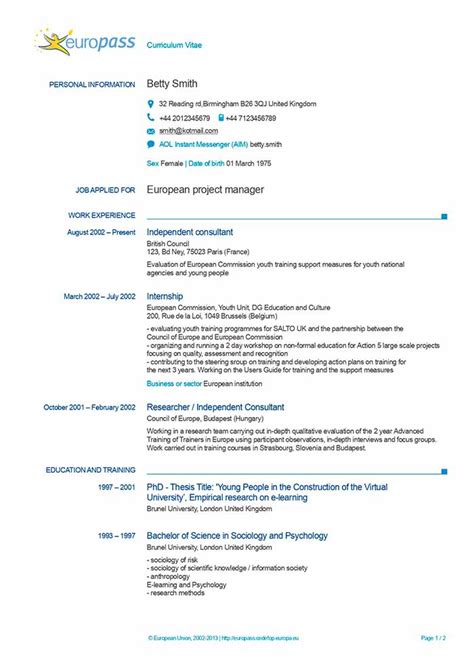 what is a europass cv [examples template and usage in 2023] enhancv