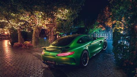 Green Mercedes Amg Gt R Rear 4k Mercedes Wallpapers Mercedes Amg Gtr Wallpapers Hd Wallpapers