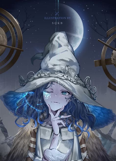Safebooru 1girl Absurdres Bare Tree Blue Eyes Blue Hair Blue Skin