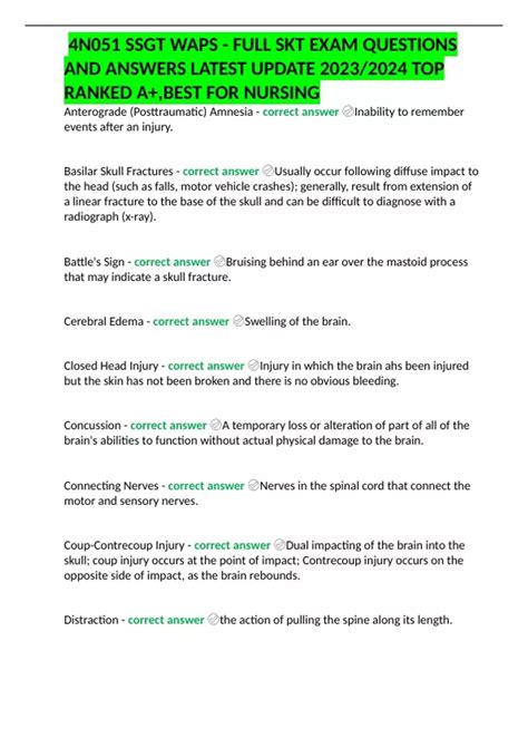 4n051 Ssgt Waps Full Skt Exam Questions And Answers Latest Update 2023 2024 Top Ranked A Best