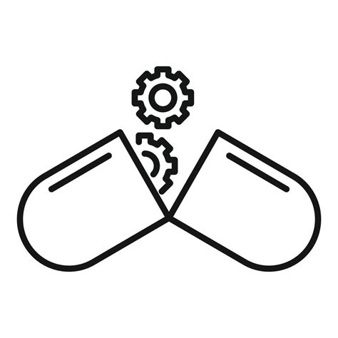 Nanotechnology Capsule Icon Outline Style 14651833 Vector Art At Vecteezy