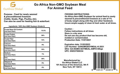 Gag Soybeanmeal Feedlabel English Go Africa Global