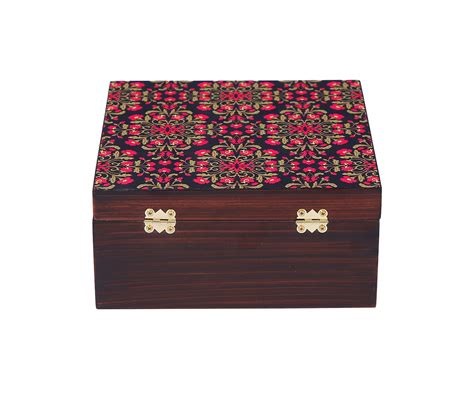 Buy Floral Ornament Mdf Box With Rosewood Finish At 50 Off Online