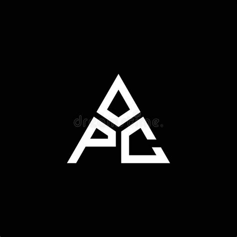 PC Monogram Logo With 3 Pieces Shape Isolated On Triangle Stock Vector