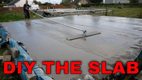 How To Pour A Concrete Floor On A New Build Site Youtube