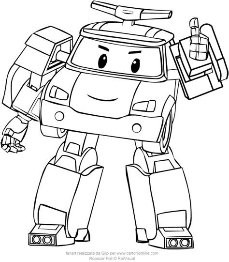 Desenho De Poli De Robocar Poli Para Colorir