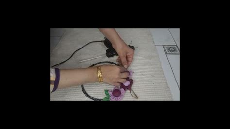 Diy Towel Hanger With Fabric Flowers Youtube
