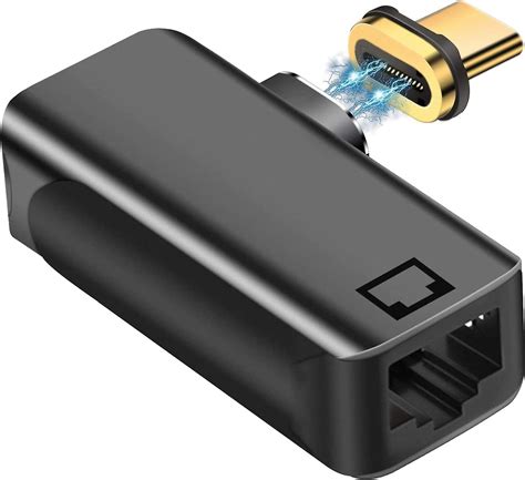 Magnetic 90 Degree 24 Pin Type C To Rj45 Gigabit Lan Usb C Ethernet Adapter Usb C Network