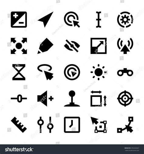Selection Cursors Resize Move Controls Navigation Stock Vector Royalty