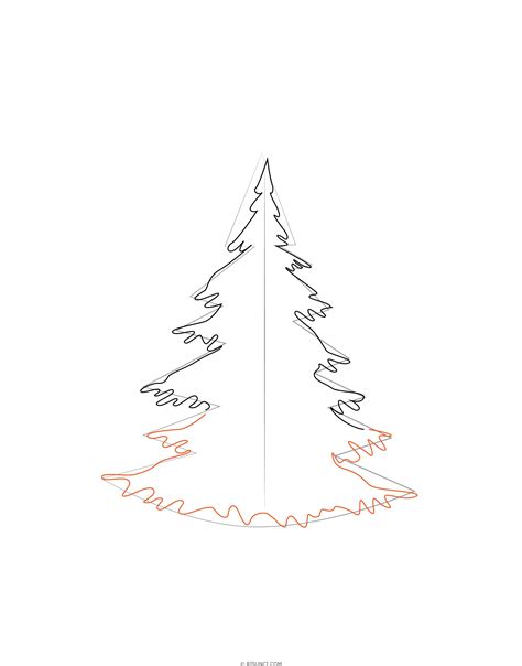 Как нарисовать елку поэтапно 🖌 Рисунки карандашом поэтапно