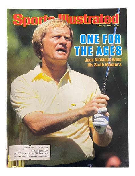 Jack Nicklaus Pga Sports Illustrated Magazine April 21 1986