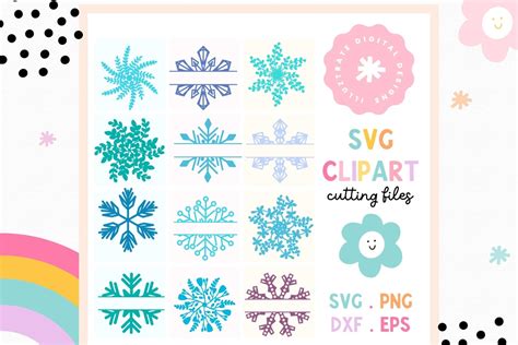Snowflake Clipart Snowflake Svg File Graphic By Illuztrate · Creative