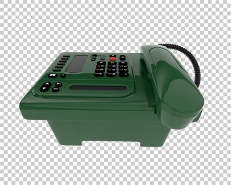 透明な背景の 3 D レンダリング図に分離されたコード電話 プレミアムpsdファイル
