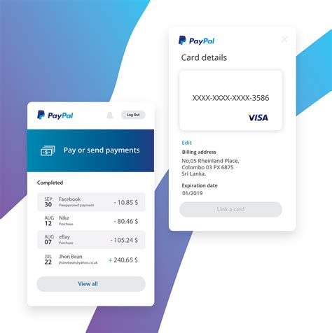 paypal mobile ui ux redesign concept summary wallet on behance