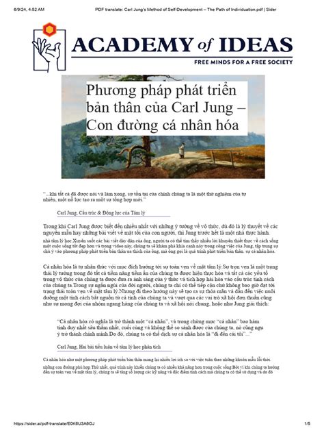 Pdf Translate Carl Jungs Method Of Self Development The Path Of