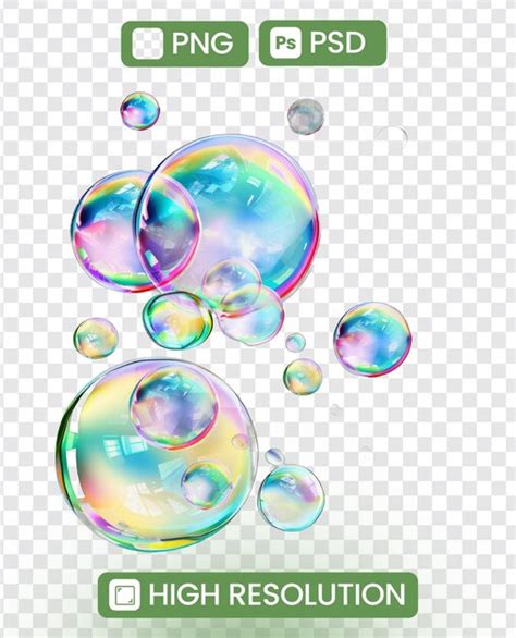 A Colorful Array Of Bubbles Floating In The Air Premium Ai Generated Psd