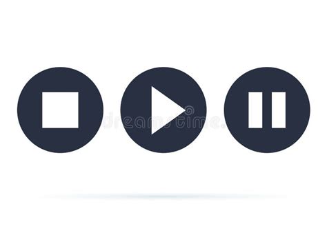 Pause Play Icon Stock Illustrations Pause Play Icon Stock