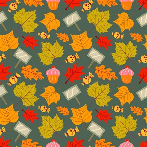 Premium Vector Seamless Pattern Leaves Vector Illustration Background