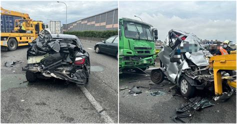 國1連環車禍！轎車被夾成廢鐵 夫妻喪命 社會 Ctwant