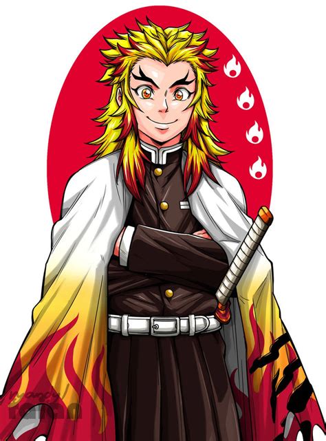 Flame Pillar Rengoku Kyojuro By Raian Kun On Deviantart