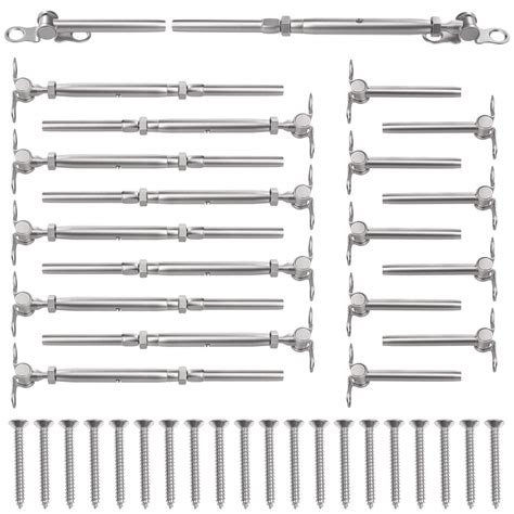10 Pairs 316 Cable Railing Kits T316 Stainless Steel
