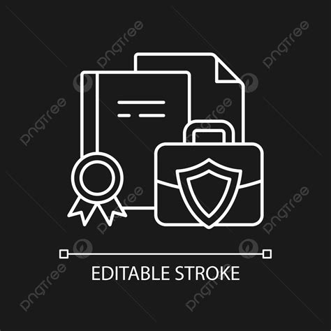 Linear White Icon For Dark Theme Representing Business Information
