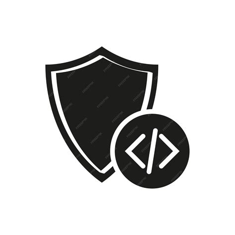 Premium Vector Programming Coding Icon Security Protection Sign