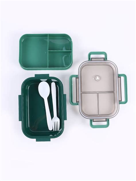1pc Double Layer Lunch Box Sealed Office Cubicle Lunchbox Can Be Heated