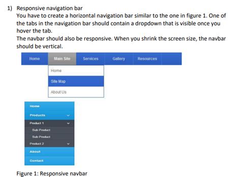 Solved Responsive Navigation Bar You Have To Create A Chegg