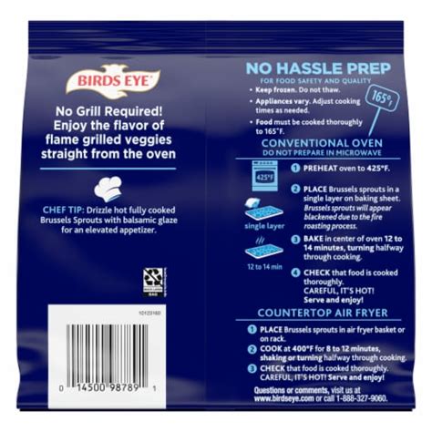 Birds Eye Fire Roasted Brussels Sprouts Frozen Vegetables 12 Oz Fry