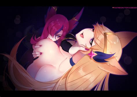 Sg Xayah Vs Sg Ahri By Tofuubear Hentai Foundry