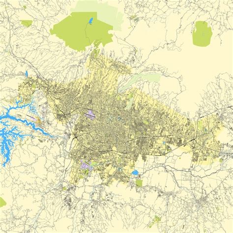 Premium Vector Map Of Bandung City West Java Indonesia