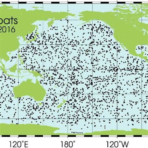 Positions Of Argo Profiling Floats In Use As At 20112016 5