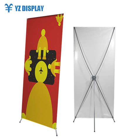 Customized X Banner X Banner Stand Light Box Stand Custom Color Fiberglass Aluminum Pole YZ