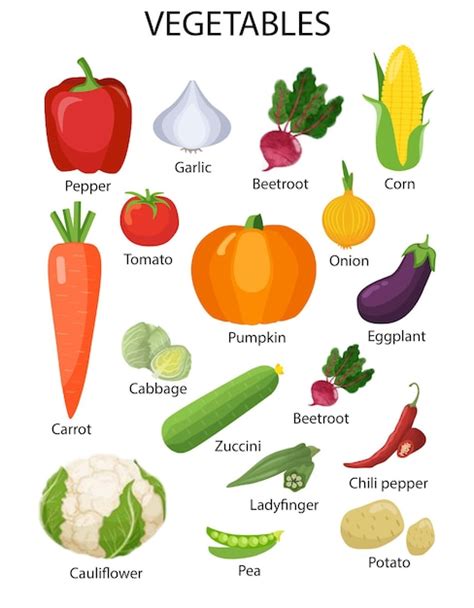 Premium Psd Vegetable Chart