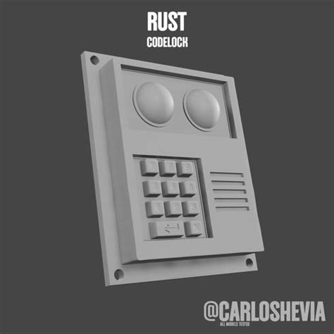 🪖 rust codelock・ stl file for 3d printing・cults