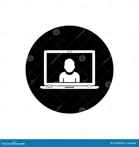 computer user icon stock vector illustration of laptop 225002326