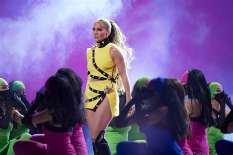 Jennifer Lopez Performs In A Neon Bodysuit At Global Citizen Vax Live